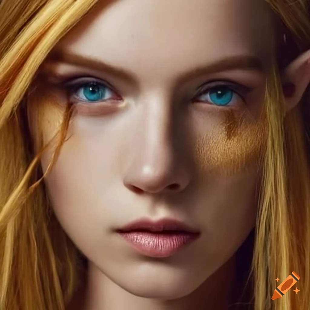Image of a beautiful moon elf with short black hair and teal eyes on ...