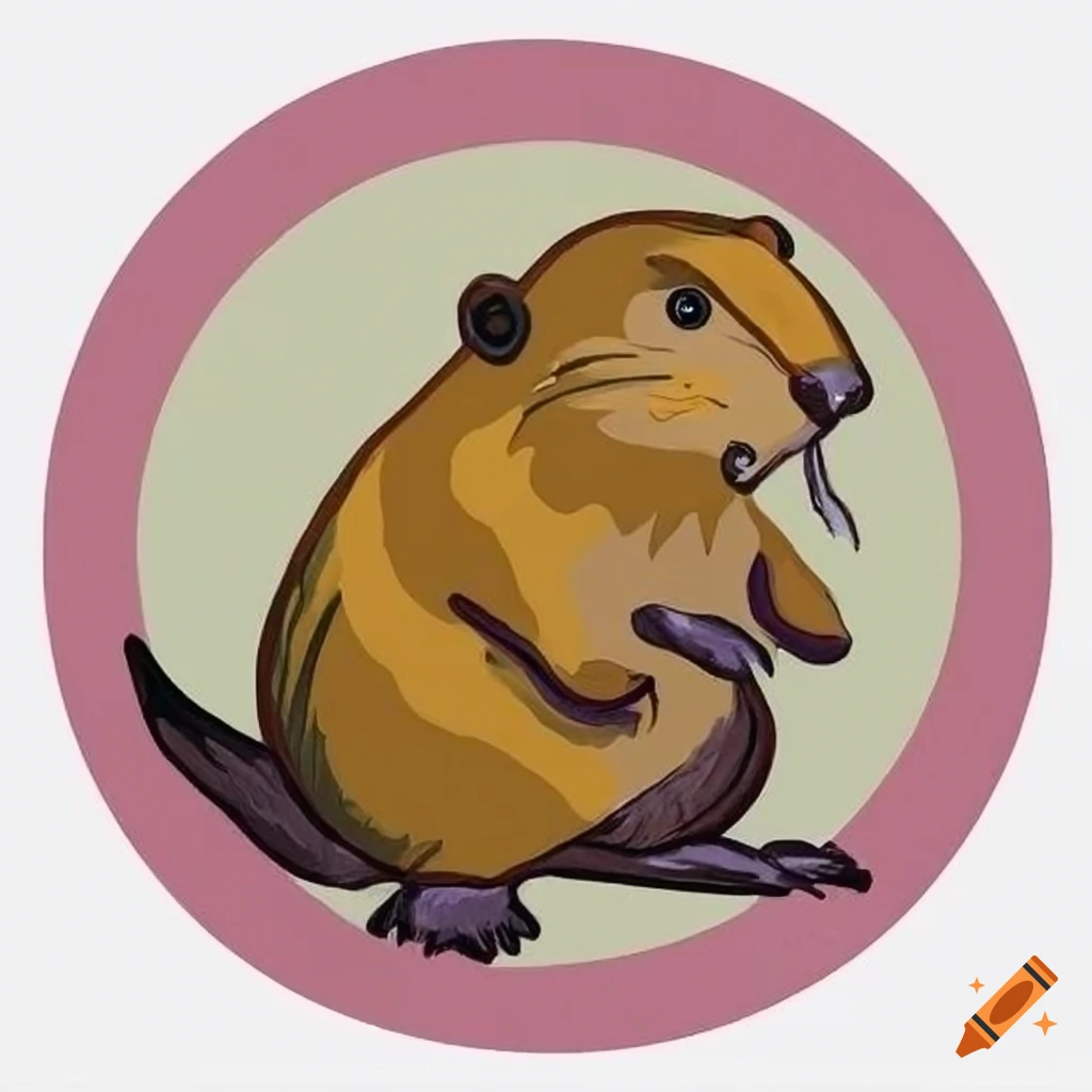 Van Gogh style painting of a Virginia beaver on Craiyon