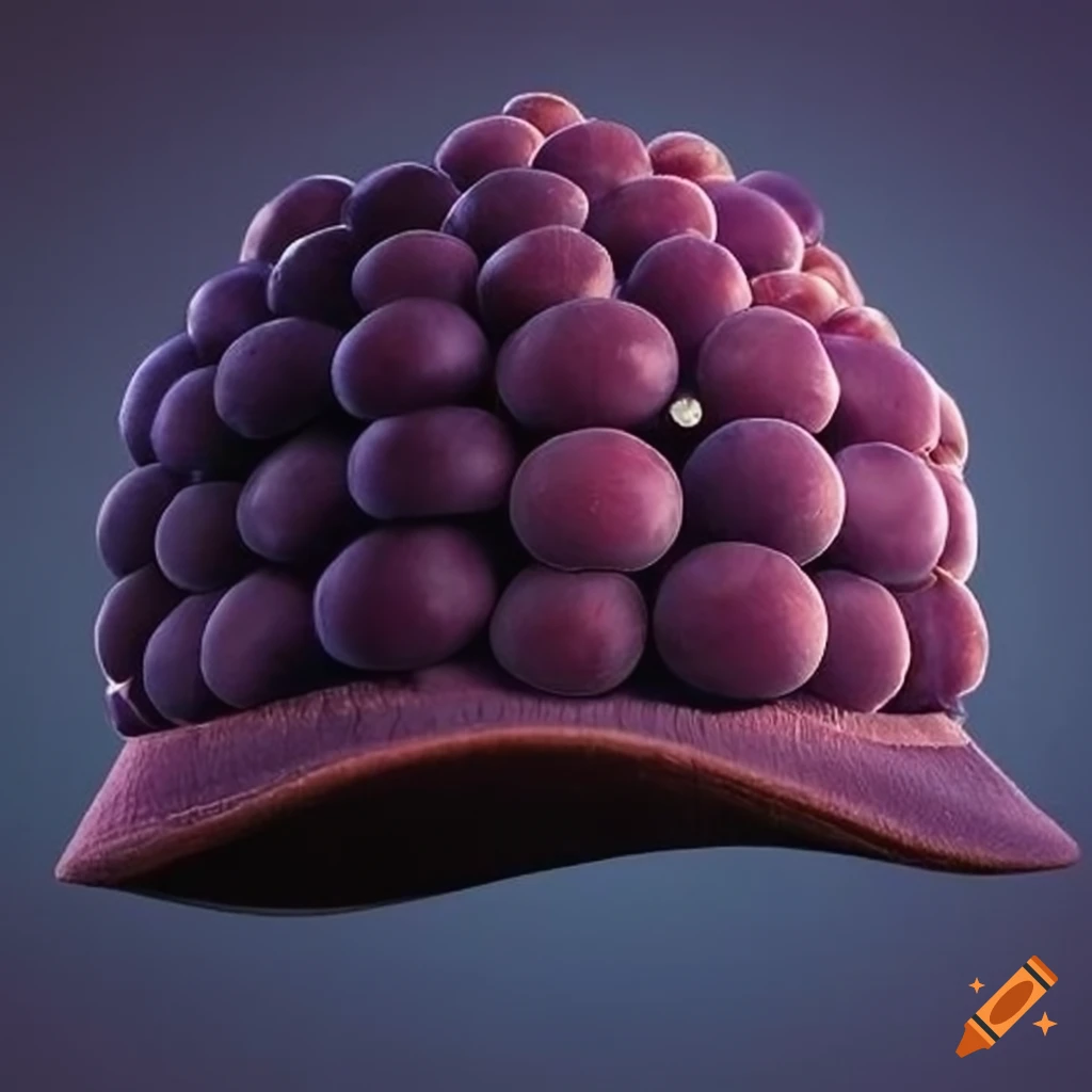 Fashionable grape-themed hat on Craiyon
