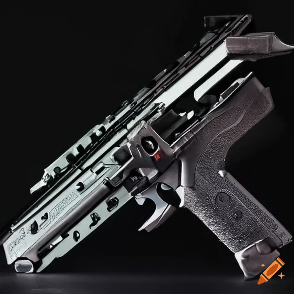 Futuristic rail gun on Craiyon