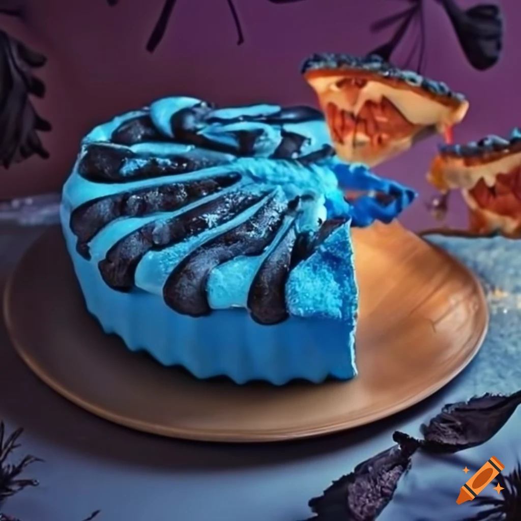 Blue halloween pie