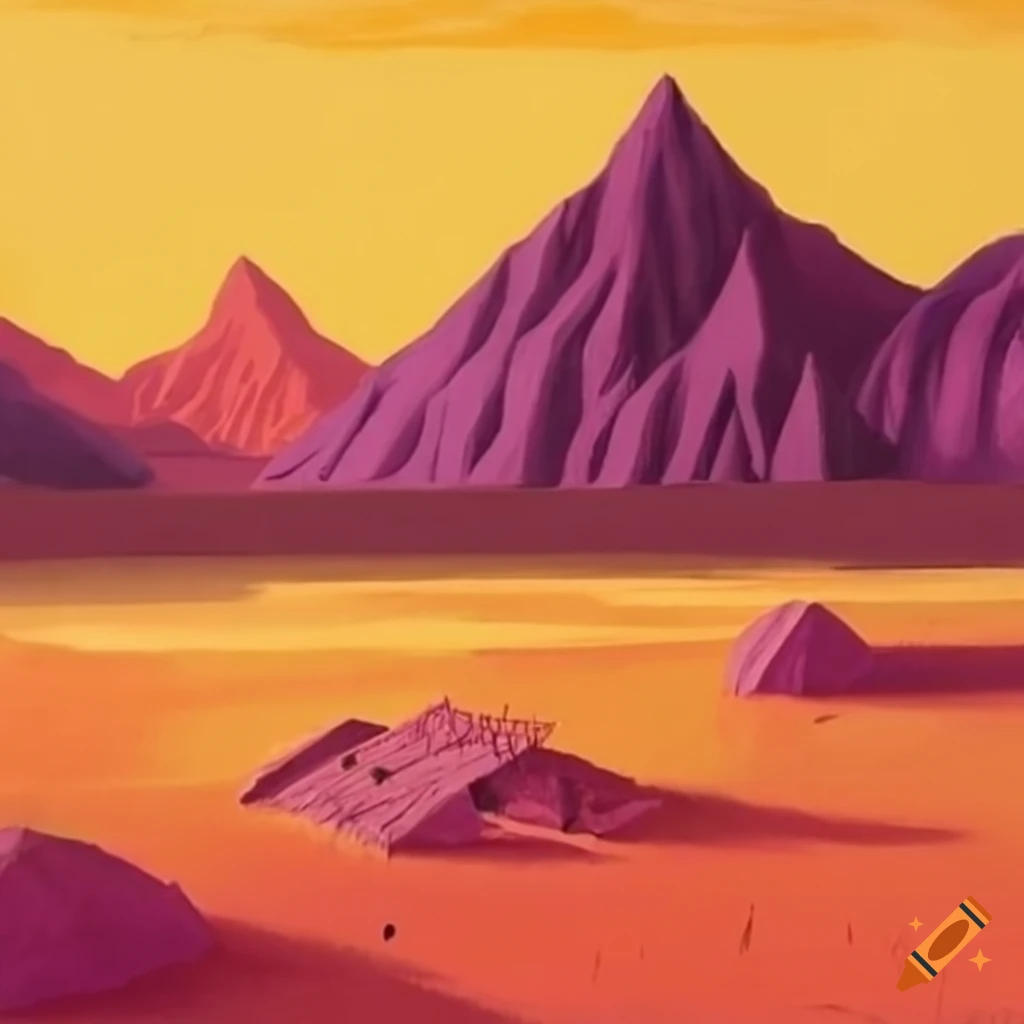 Blocky landscapes of a subcontinent on Craiyon