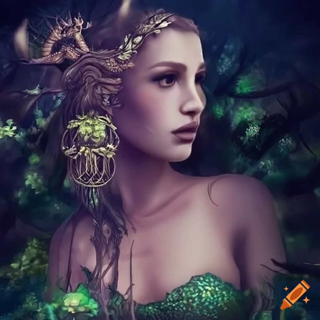 Image Of A Beautiful Forest Goddess On Craiyon