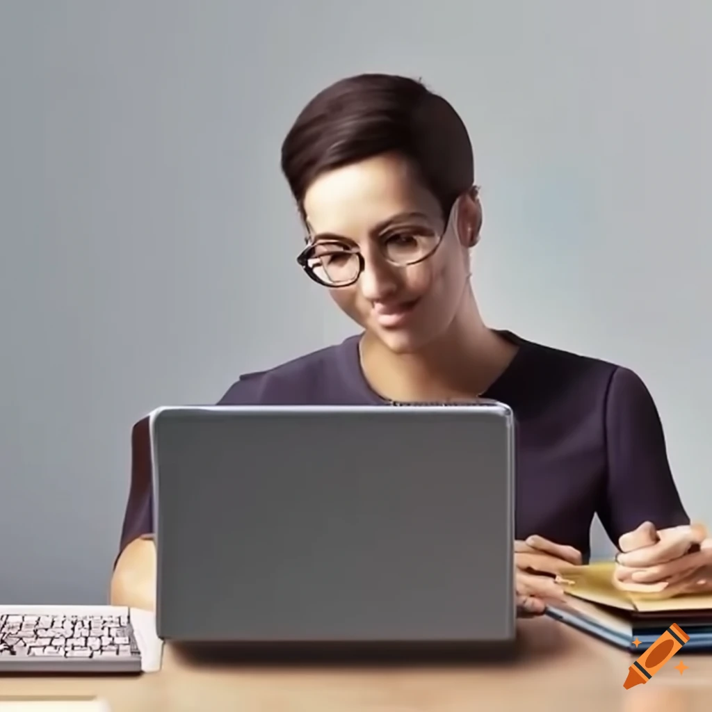 Remote work illustration on Craiyon