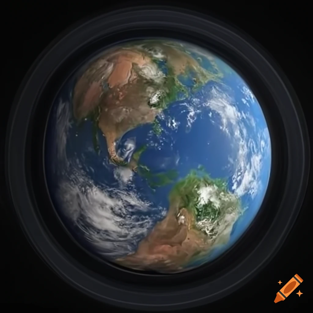Planetary view of earth in 2075 on Craiyon