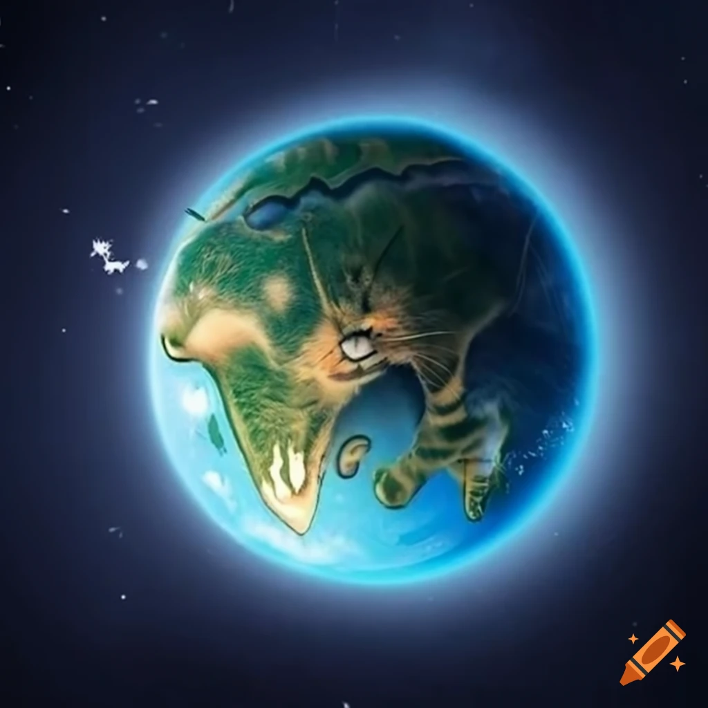 Artistic depiction of a cat civilization on Craiyon