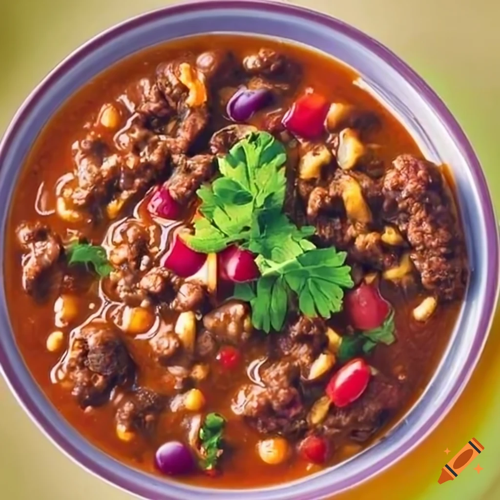 Delicious and spicy chili con carne dish on Craiyon