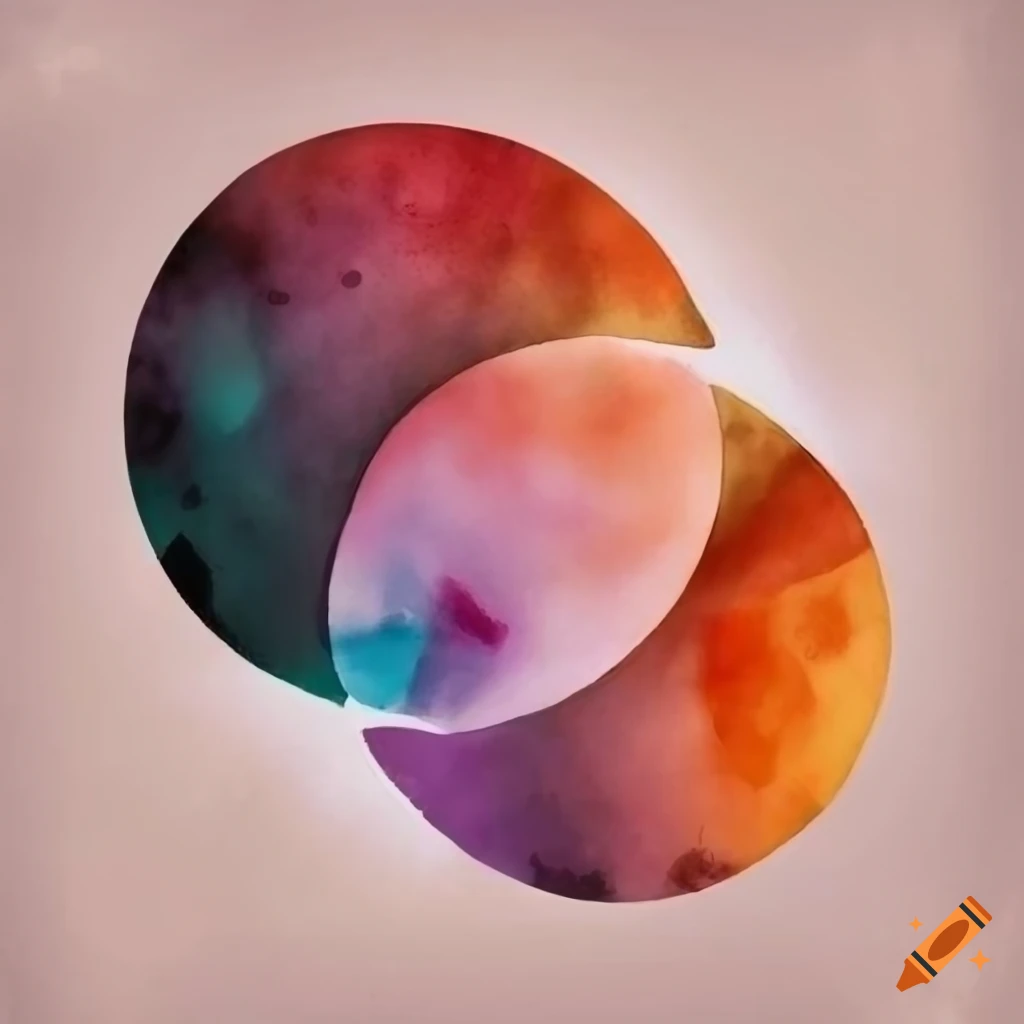 Abstract watercolor geometric shapes