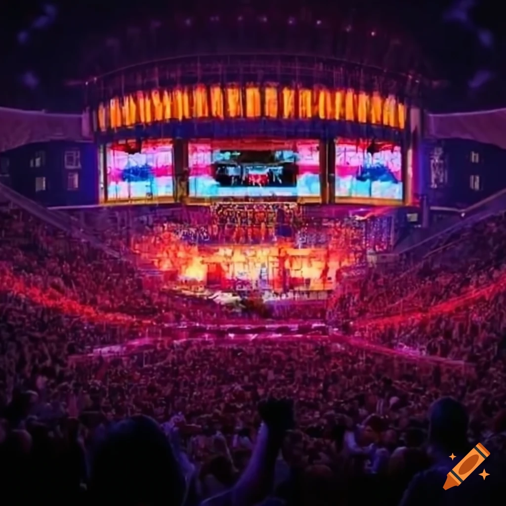 Image of a giant square arena on Craiyon