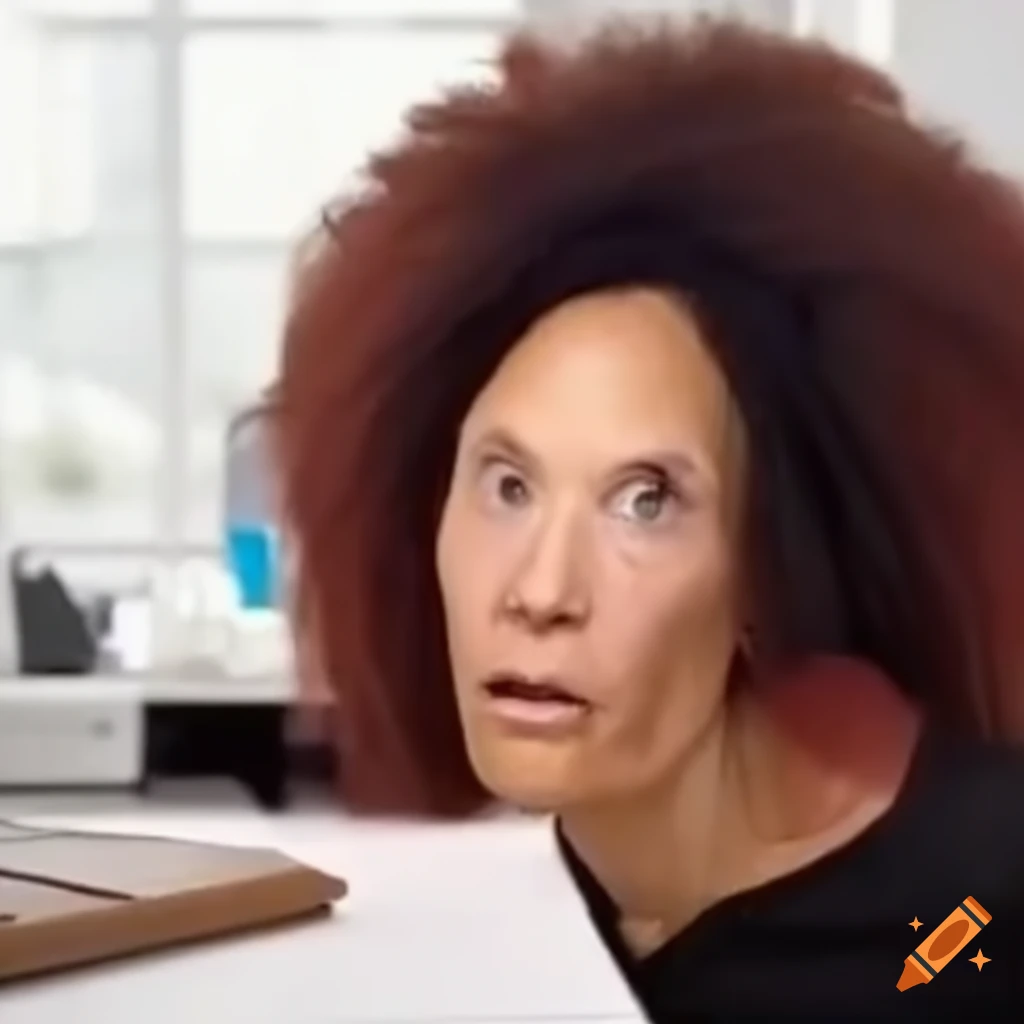 Quirky Woman In A Work Office On Craiyon