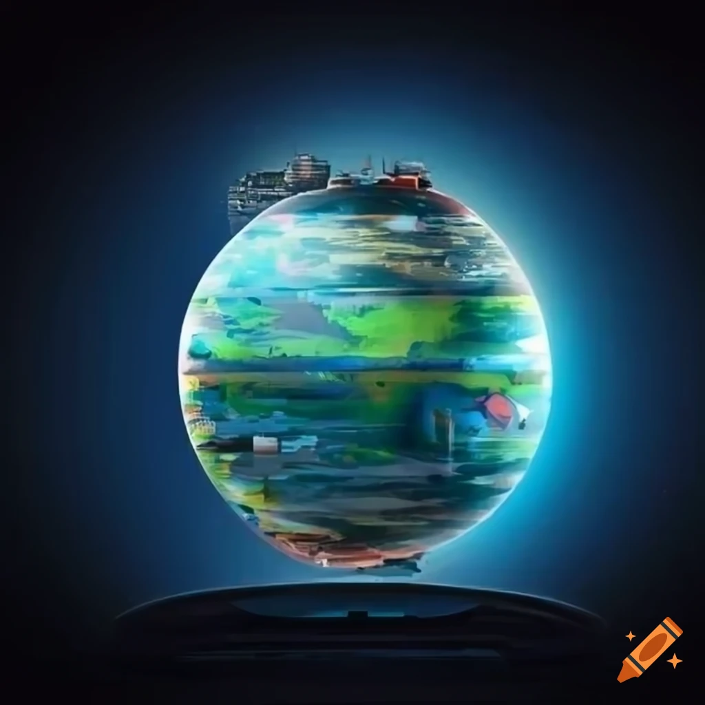 Illustration of global politics in the future on Craiyon