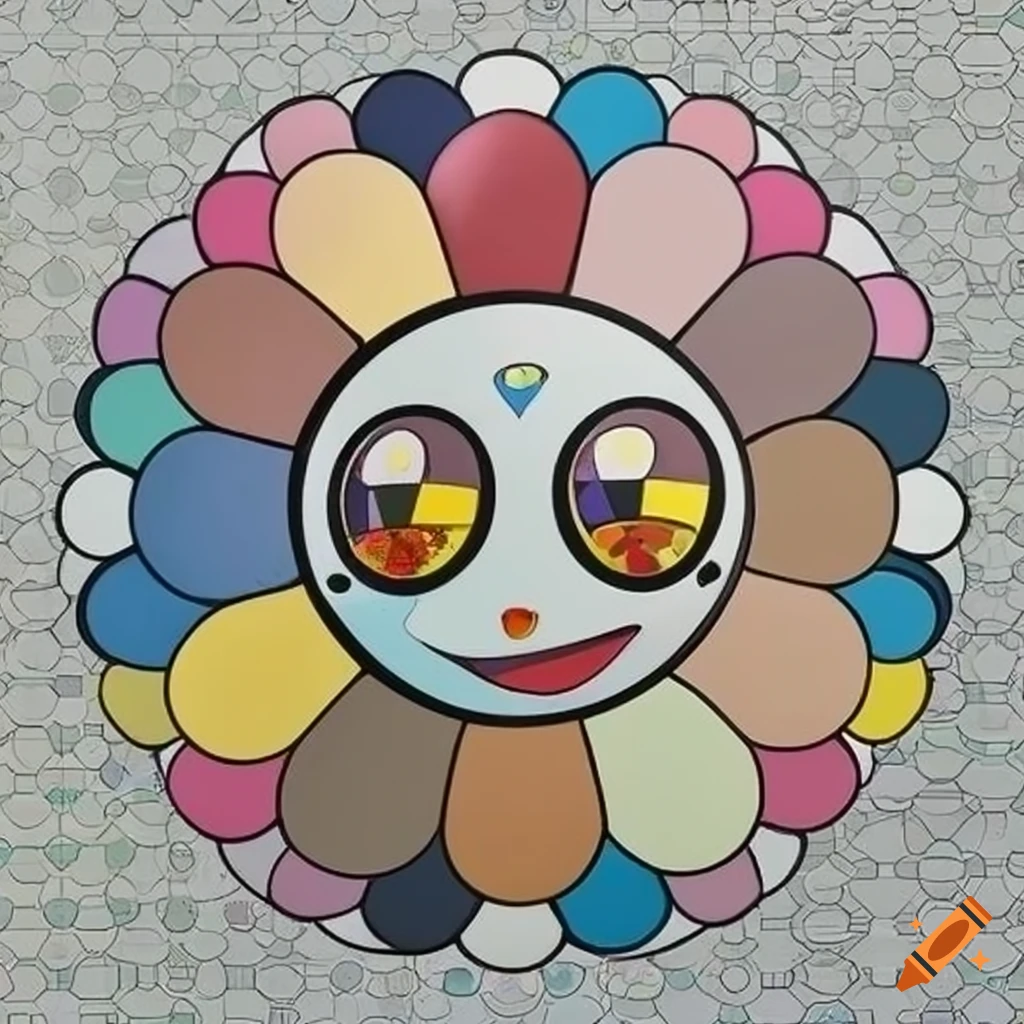 Painting titled 'bakemono' by takashi murakami
