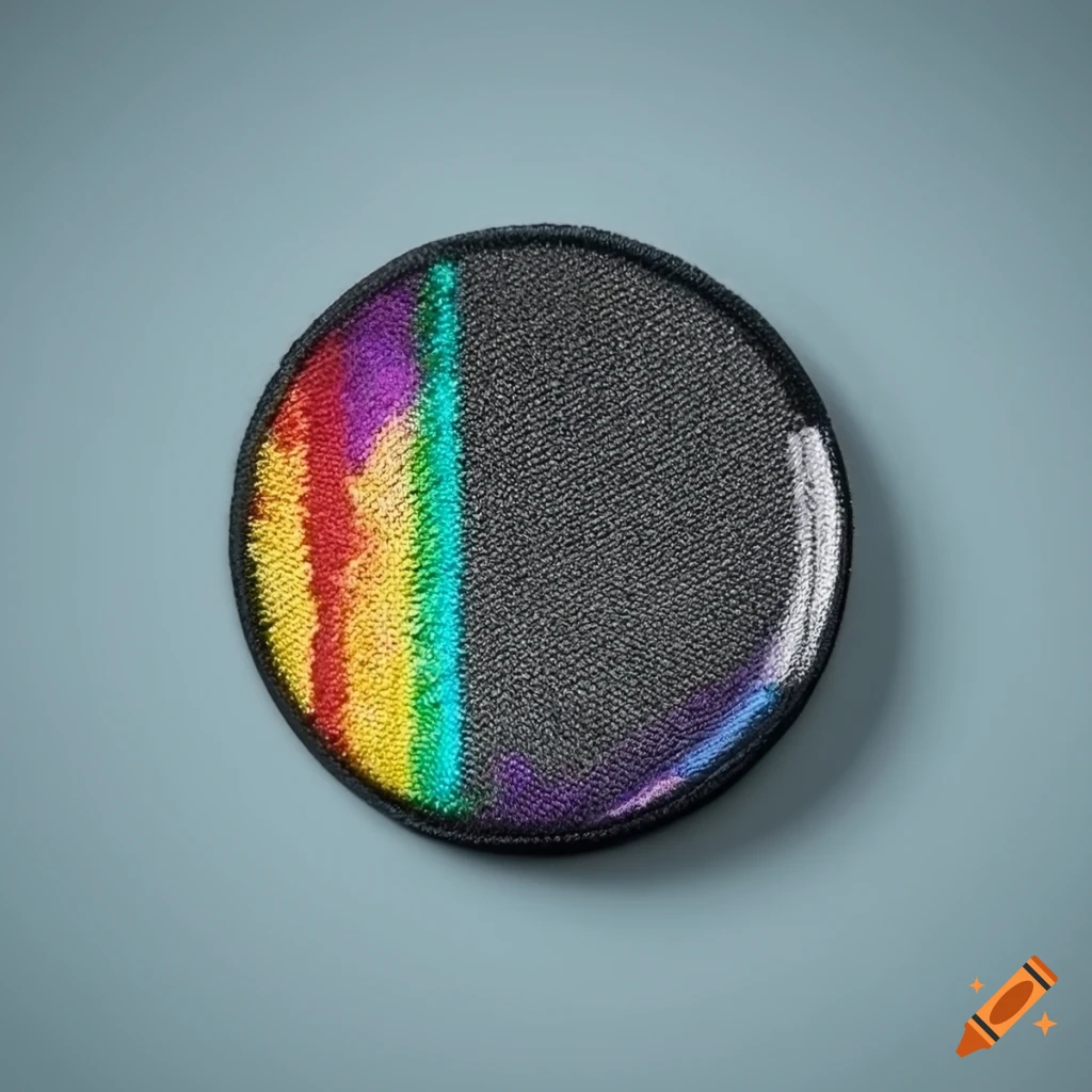 Noir design patch with musical note and crescent moon on Craiyon