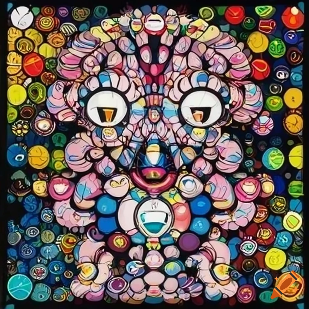 Collaborative artwork by chiho aoshima and takashi murakami on Craiyon