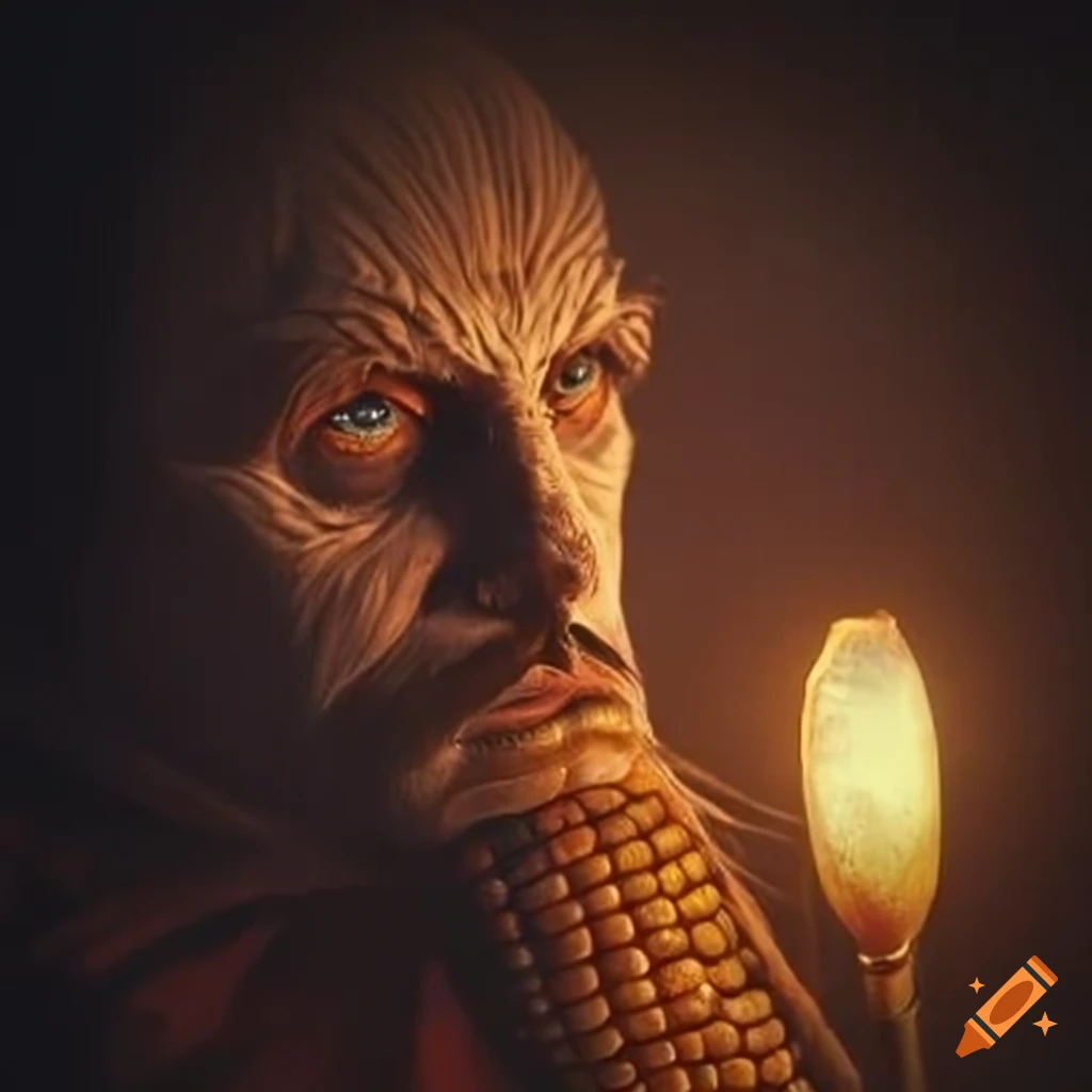 Cornlord, a fictional character made of corn