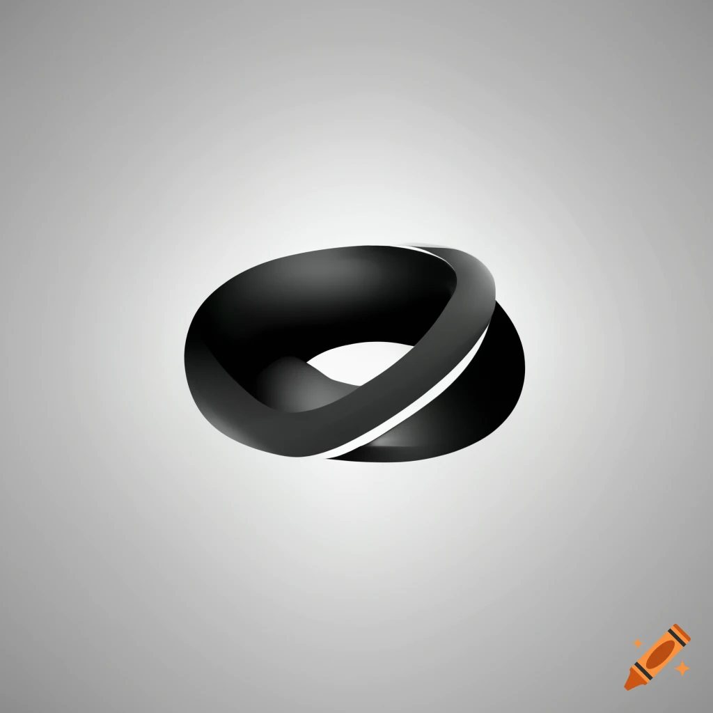 2d mobius strip logo for a company on Craiyon