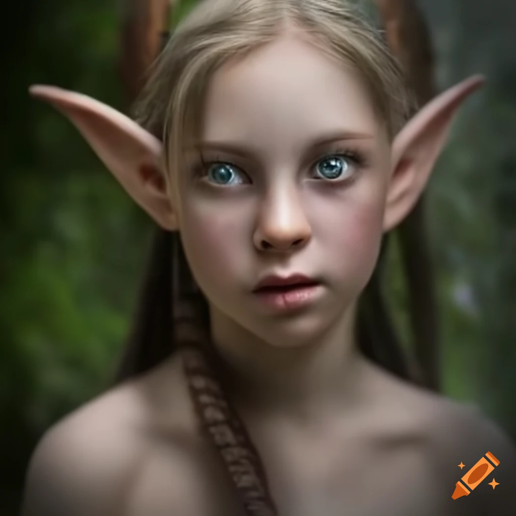 Realistic illustration of an elf girl
