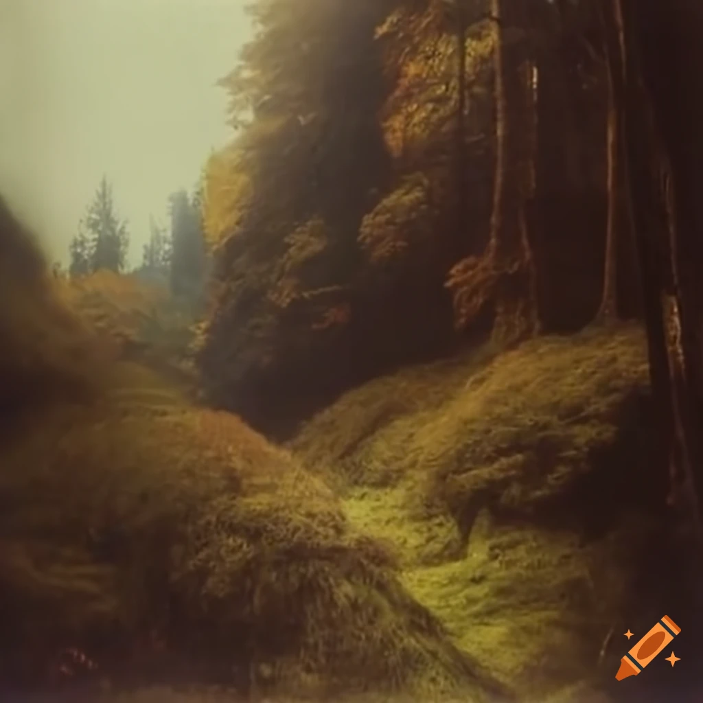 1920s film with pictorialism in aokigahara forest, influenced by ...