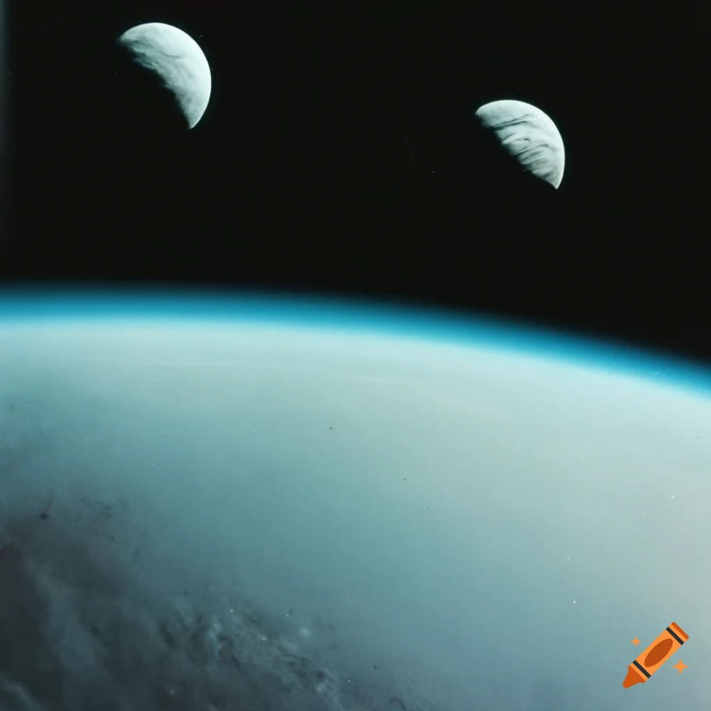 70s sci-fi photograph of an earth-like planet on Craiyon