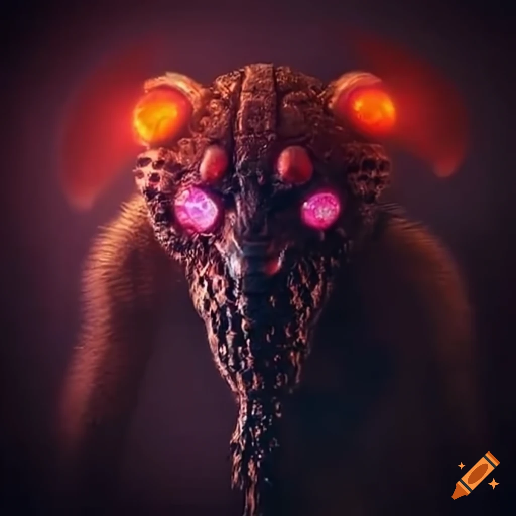 Mothman captured on night vision cctv on Craiyon