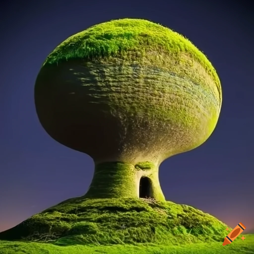 A tree-shaped structure on an exoplanet's moon on Craiyon