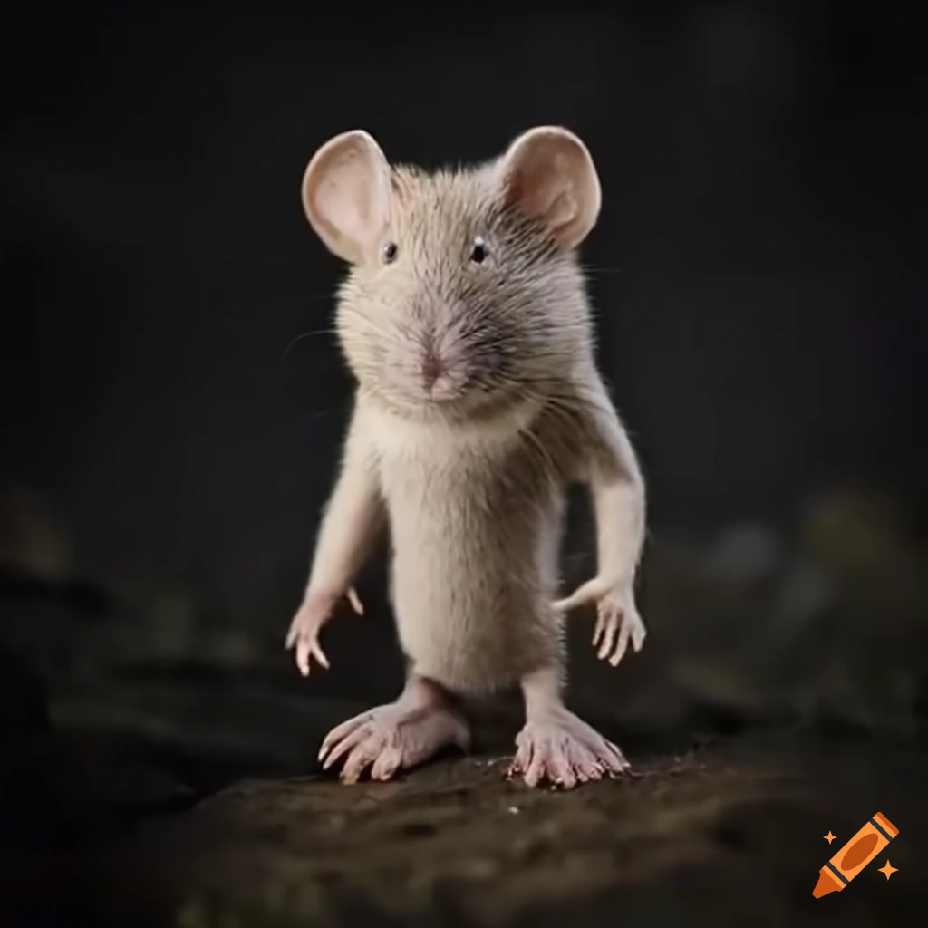 Character design of a brave underground-dwelling rodent on Craiyon