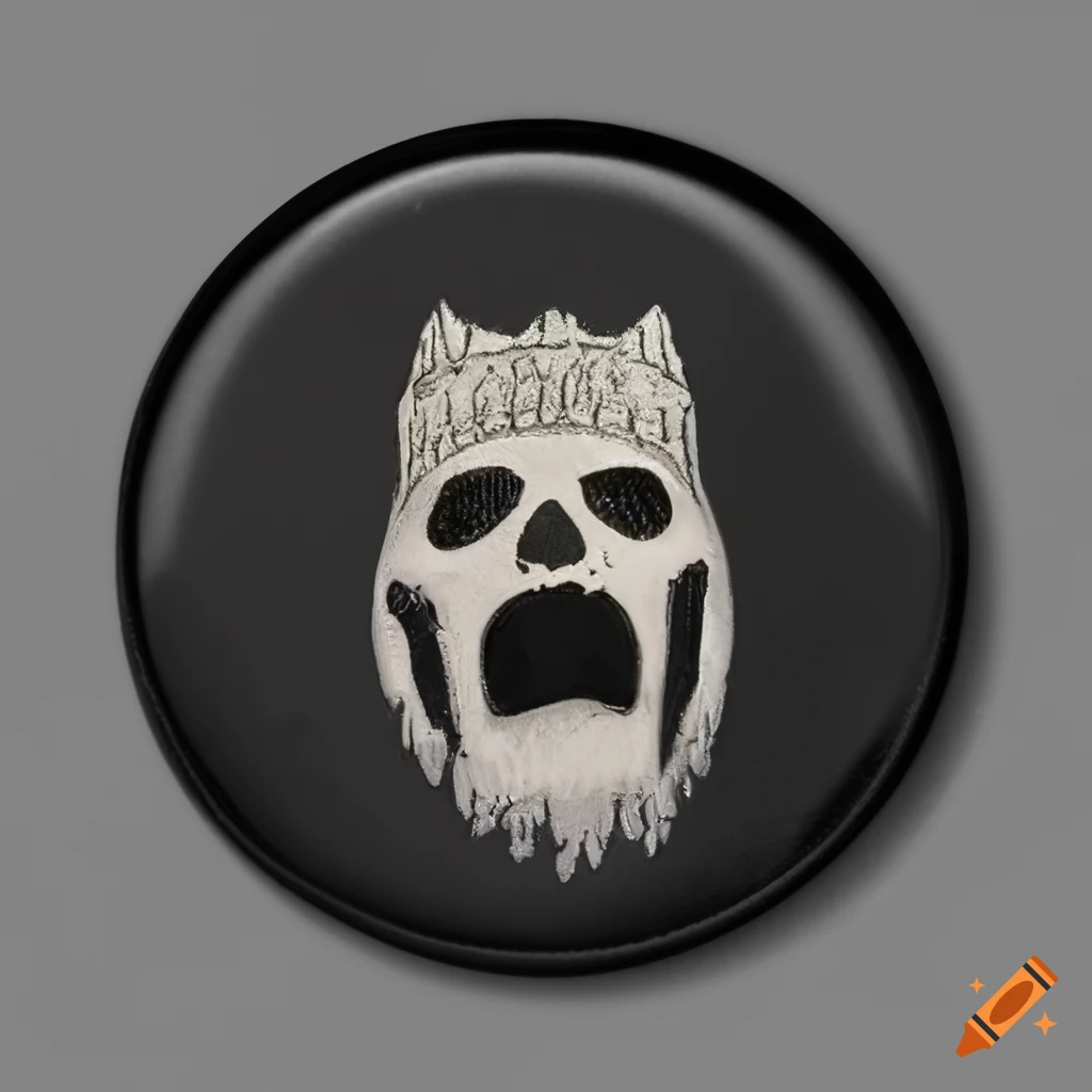 Metal vampire coin artifact on white background on Craiyon