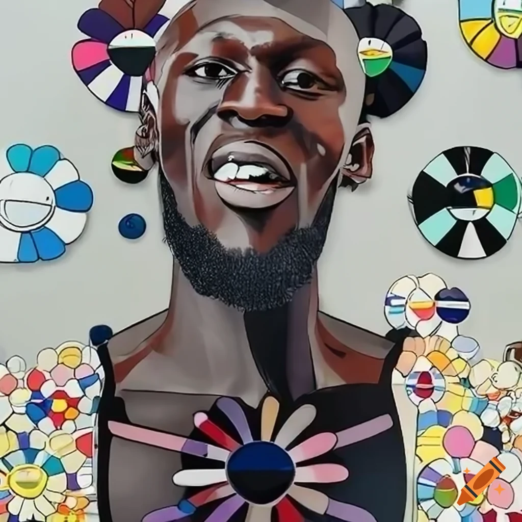 Takashi murakami's artwork featuring stormzy