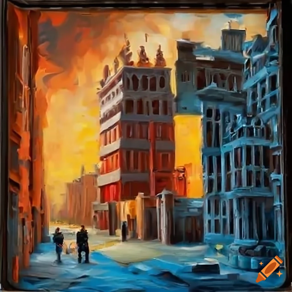 Image illustrating core block-building mechanics on Craiyon