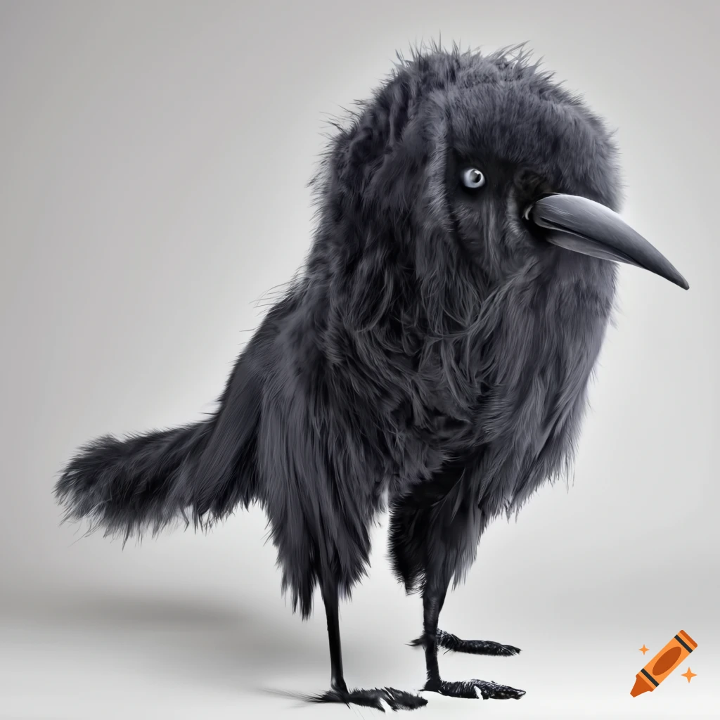 Unique chair shaped like a stuffed crow on Craiyon