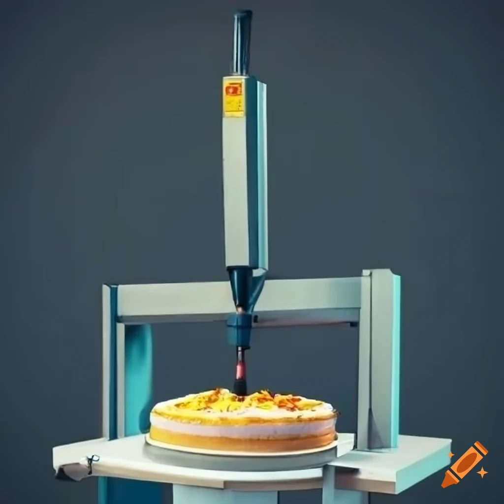 Cmm machine testing a cake on Craiyon