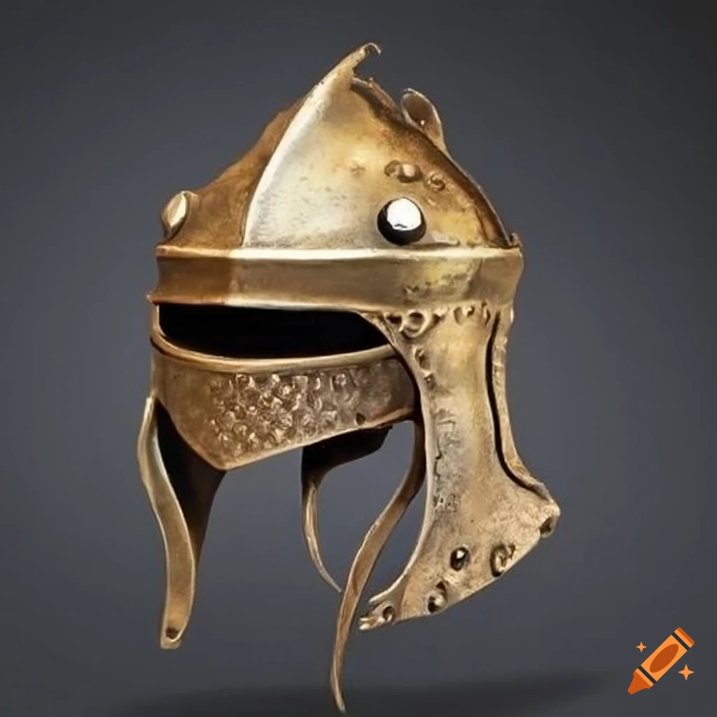 Iron frog helmet sculpture on Craiyon