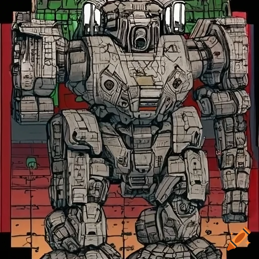 Illustration of battletech artwork by chiho aoshima on Craiyon