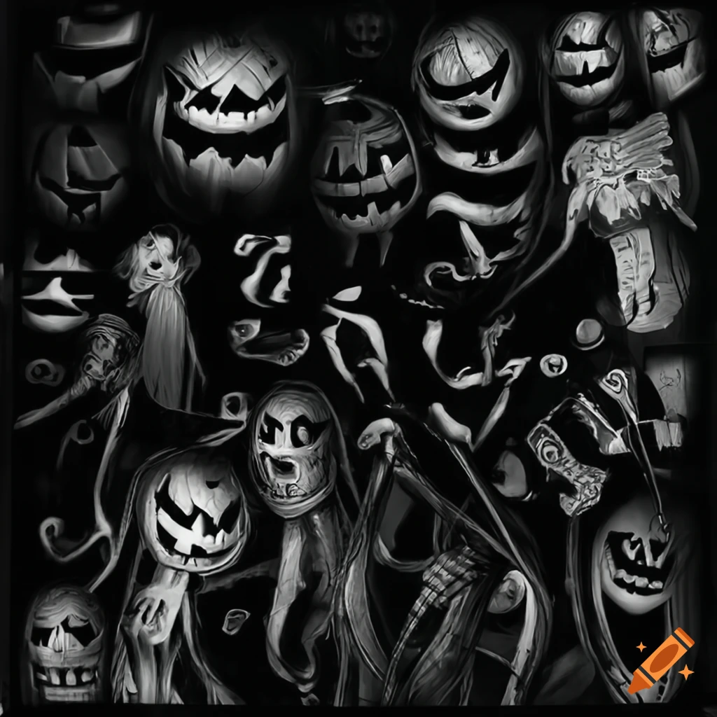 Scary halloween office picture