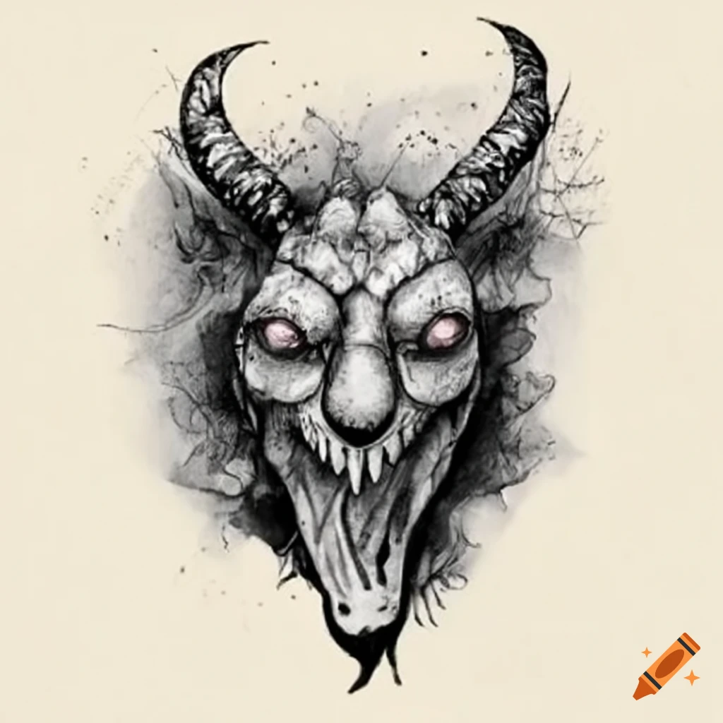 Artistic depiction of a creature made of ink and shadows