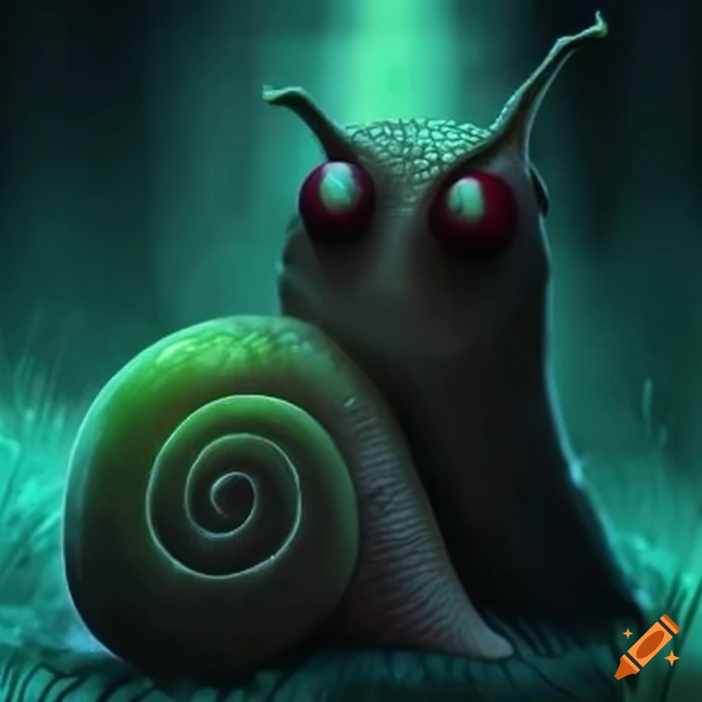 Image of a vampire snail in a cemetery