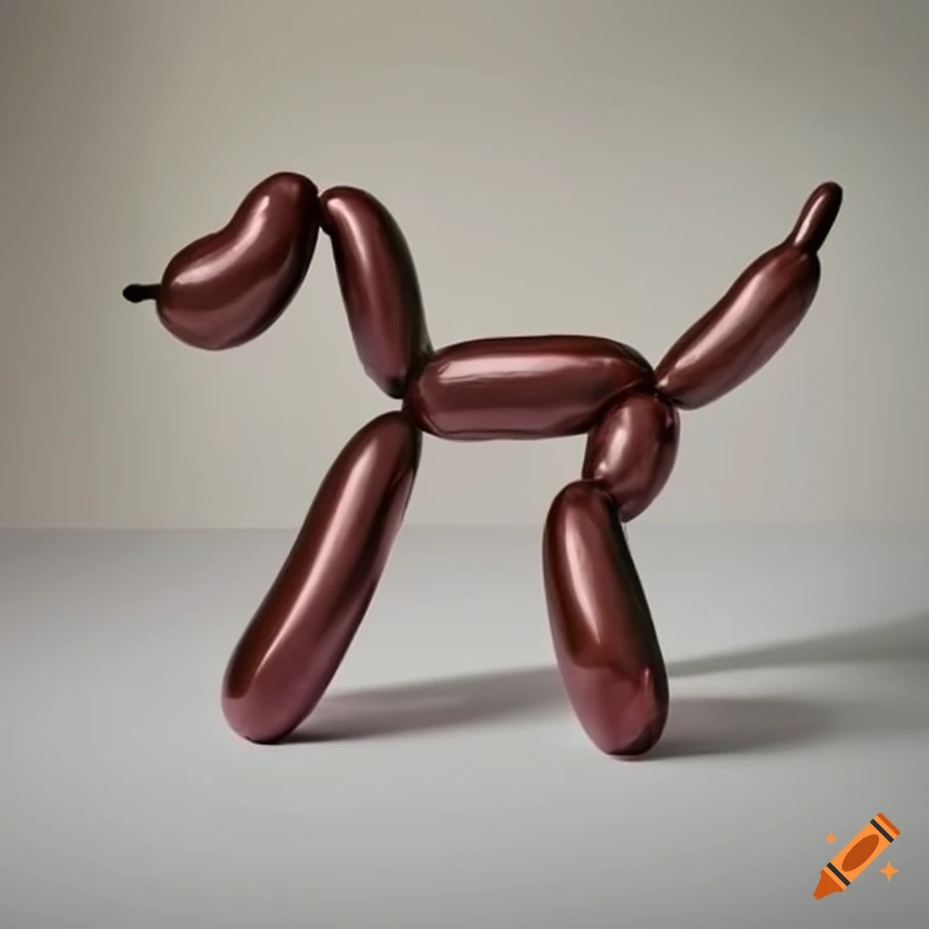 Balloon sculpture of a dog on Craiyon