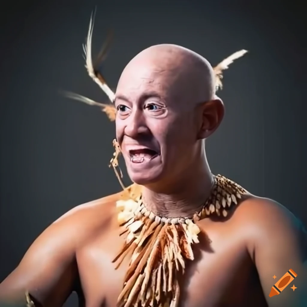 Man performing the haka with intensity on Craiyon