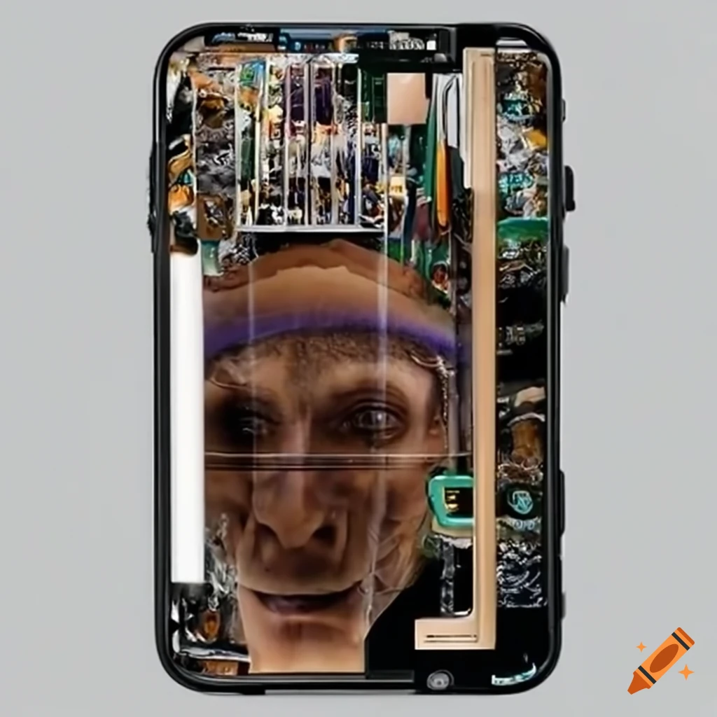 Close-up of the inner components of a smartphone