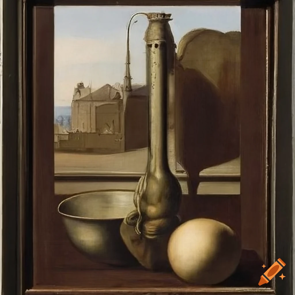 Still-life painting of scientific instruments