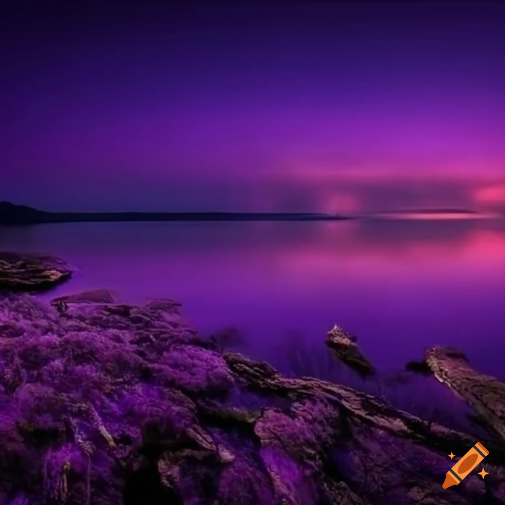Purple nature scenery