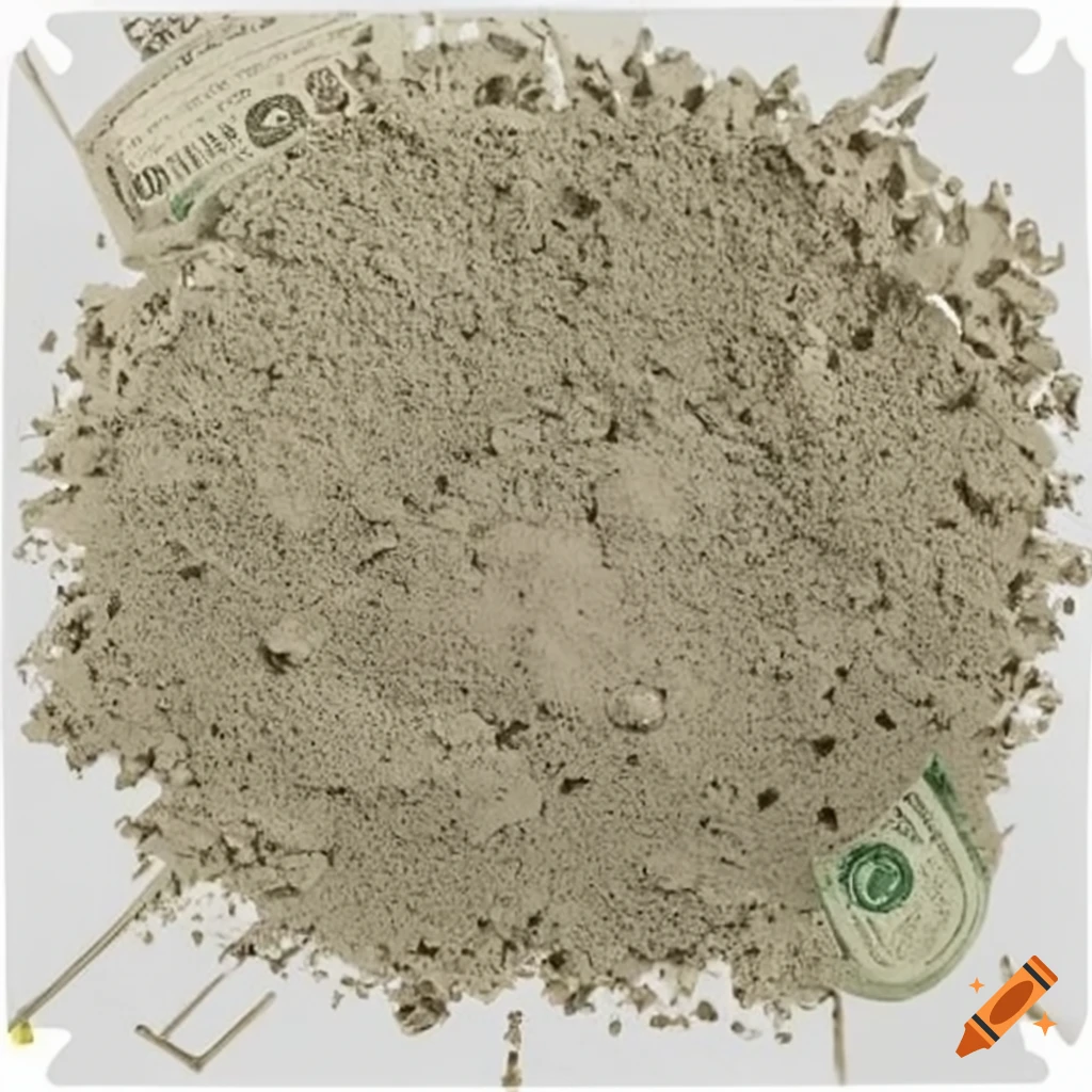 Abstract representation of money melting on Craiyon