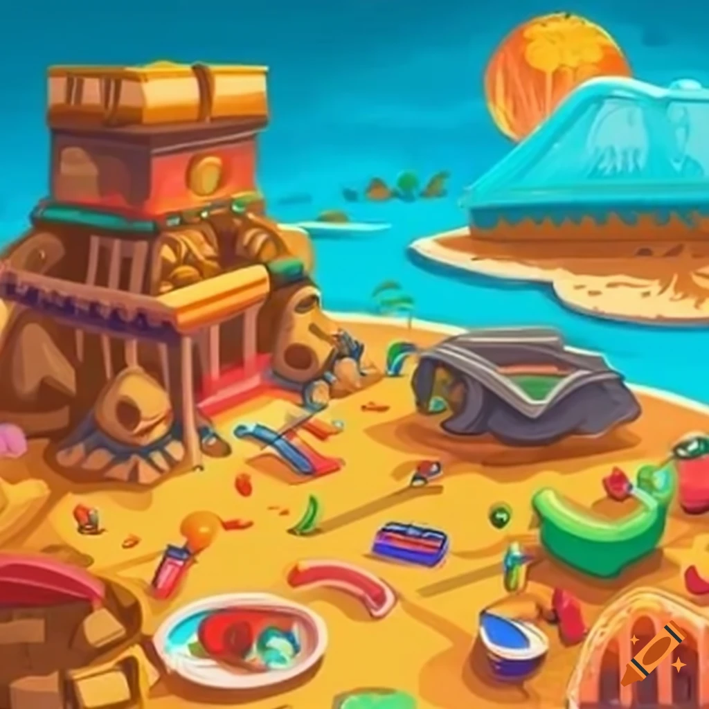 Picture of an ultimate sandbox playground on Craiyon