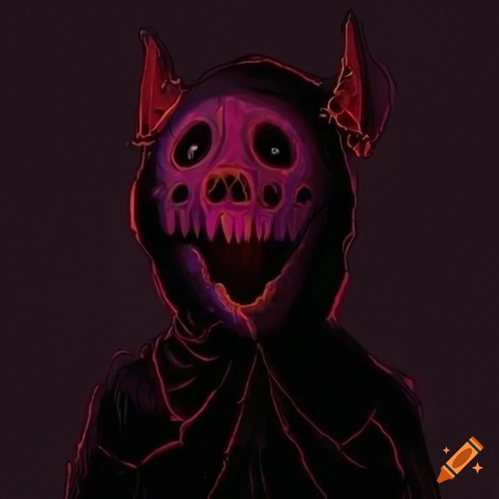 Bloody, creepy, humanoid rabbit on cover art for a deathcore band on ...