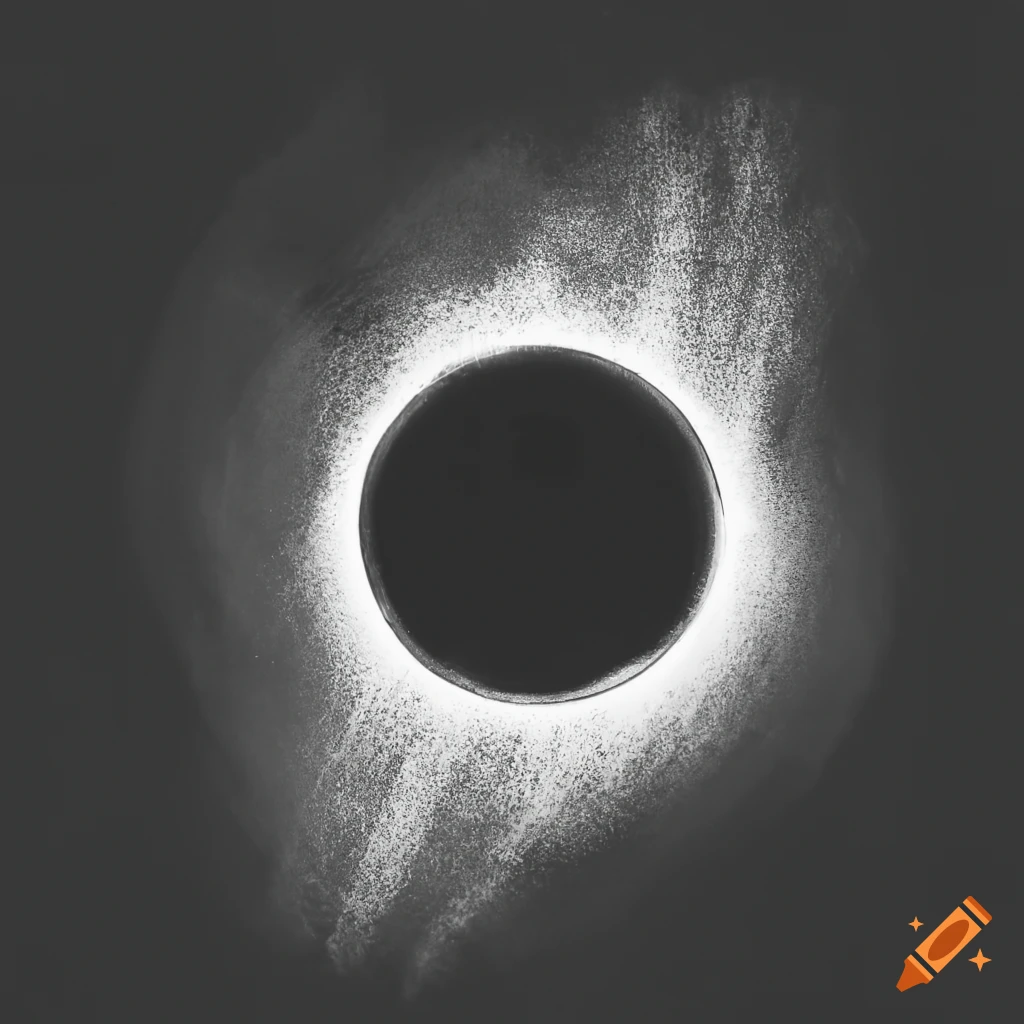 Total solar eclipse over a forest on Craiyon