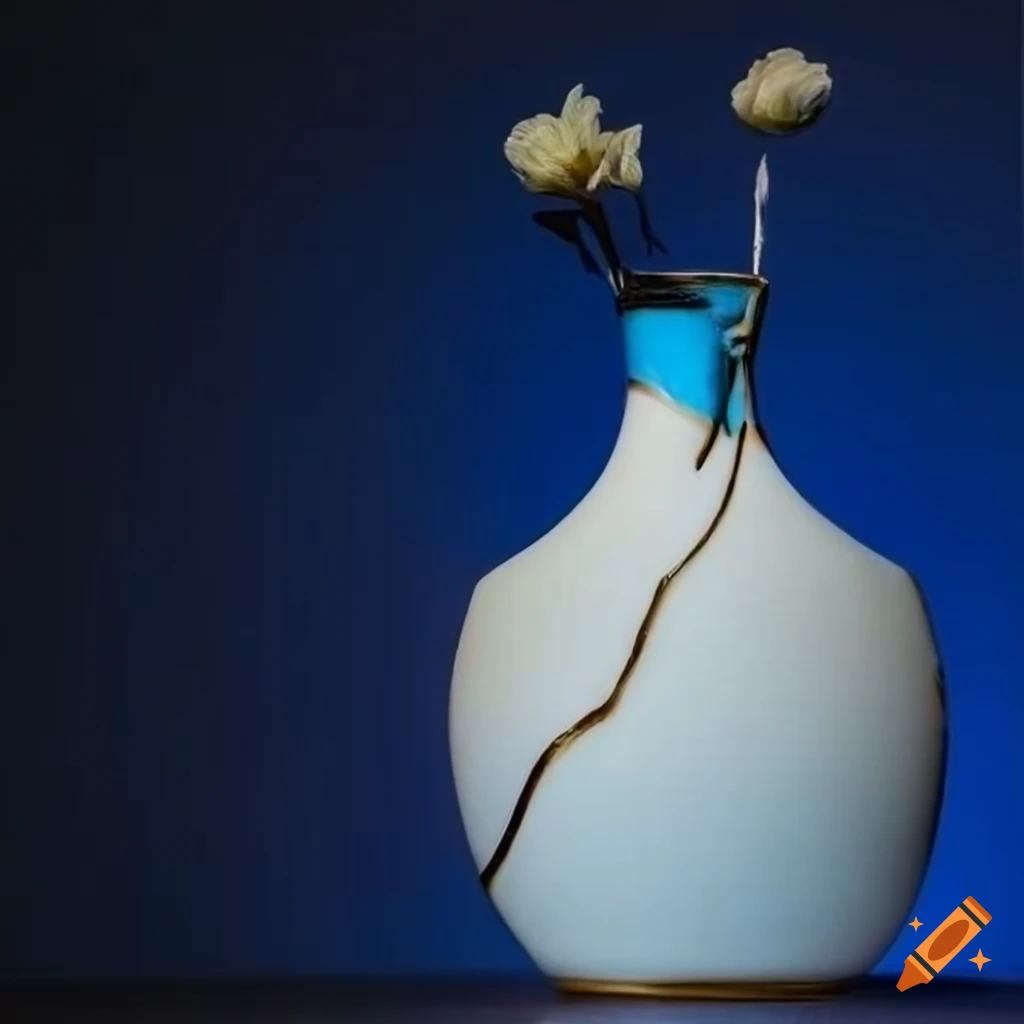 Photo-realistic art deco vase with dramatic lighting on Craiyon