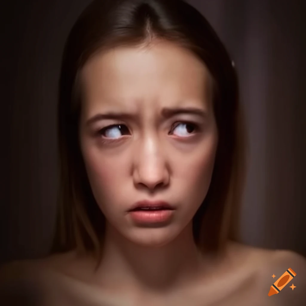 Close-up portrait of a stunning young woman with soft features on Craiyon