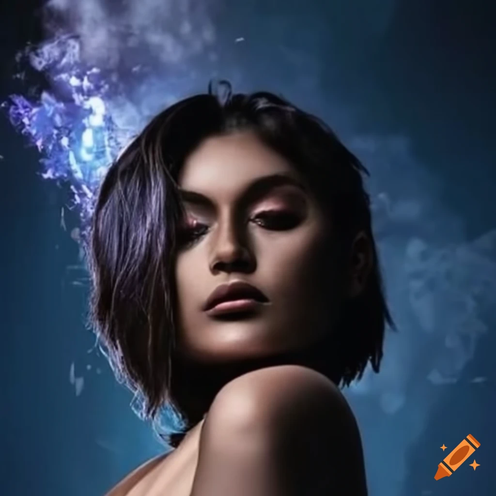 Female fighter with dizzy, stunned, and exhausted expressions on Craiyon