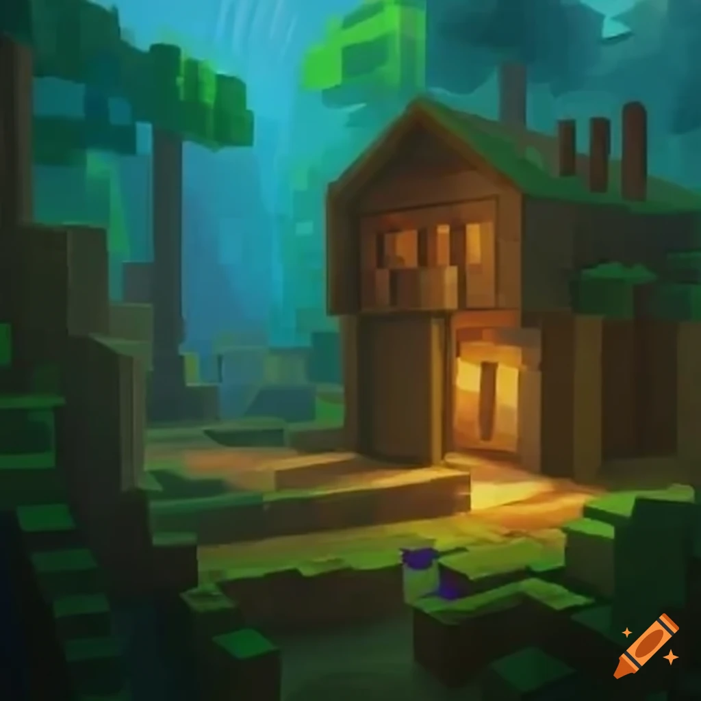 Minecraft wilderness on Craiyon