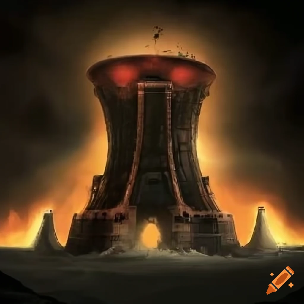 Highly detailed concept art of a nuclear reactor on Craiyon